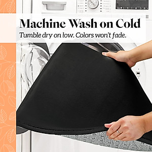 Genteele Bath Mats for Bathroom Non Slip - Black 17" x 24" Memory Foam Bathroom Rugs - Quick Dry Bath Mat