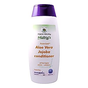 Mistry's Aloe Vera Jojoba Conditioner 200ml - Natural Hair Care, Gentle, Strengthening & Nourishing - Suitable for All Ages and Hair Types, Additive Free, Vegan,