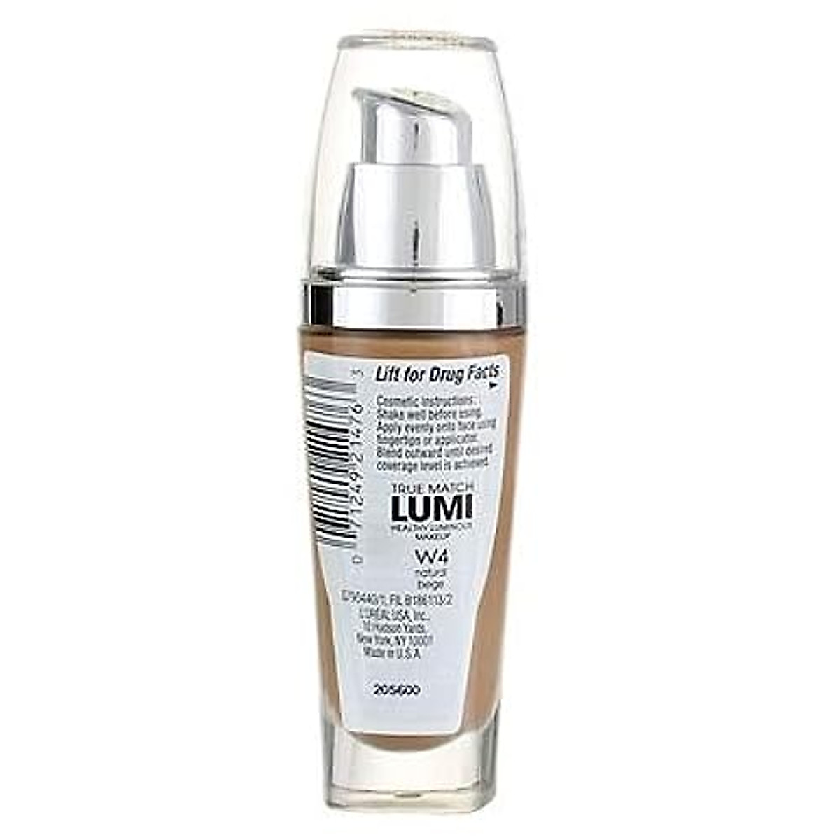 L'Oreal Paris True Match Lumi Healthy Luminous Makeup, W4 Natural Beige, 1 fl; oz.