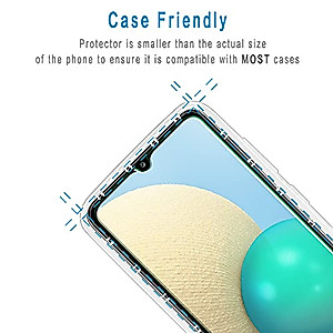 HPTech (2 Pack) Designed for Samsung Galaxy A02s / Galaxy A02 Tempered Glass Screen Protector, Touch Sensitive, Easy to Install, Anti Scratch, Case Friendly