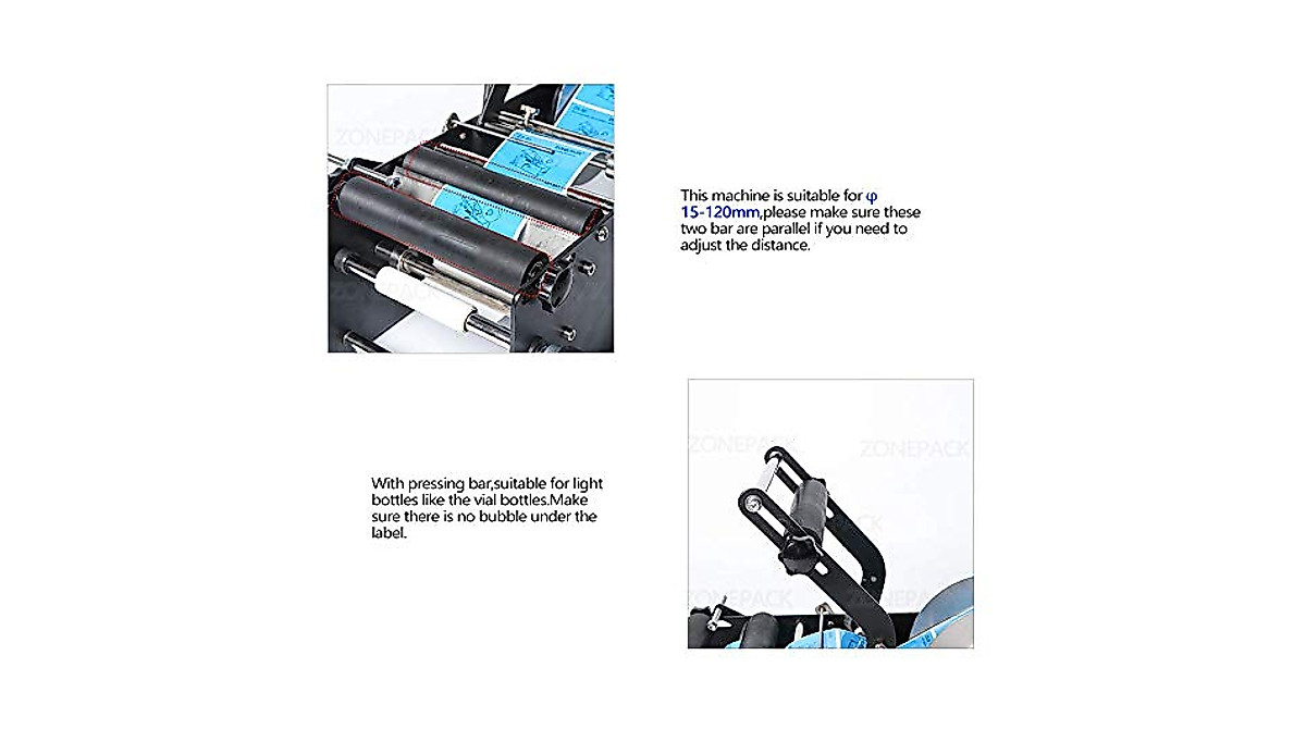 ZONEPACK Upgraded Manual Bottle Labeler for Round Bottles