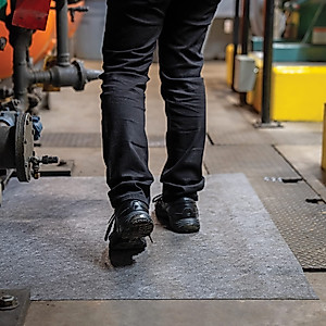 New Pig Grippy Floor Mat | Industrial Entrance Mat with Adhesive Backing | 3' x 50' Mat Runner | Gray | GRP36201-GY