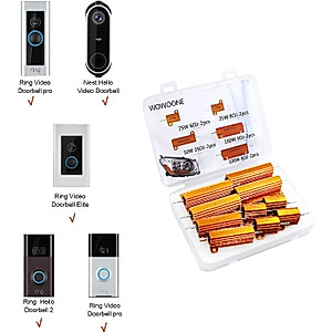 WOWOONE Set of 10 Power Resistor, Aluminum Shell Resistors, 25W 6 Ohm/8 Ohm, 50W 25 Ohm, 100W 8 Ohm/3 Ohm Watt Shell Power Aluminum Housed Case Wirewound Resistor for Nest Hello Doorbell