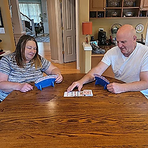 LotFancy Playing Card Holder for Adults Kids Seniors, 2 Pack, Card Holders for Playing Cards, Family Card Game Nights, Canasta, Poker Parties, Plastic, Hands Free