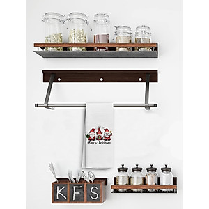 TUNW Christmas Themed Kitchen Towels 16″×24″,Merry Christmas Santa Gnomes Soft and Absorbent Kitchen Tea Towel Dish Towels Hand Towels, for Women Girls Mom Wife