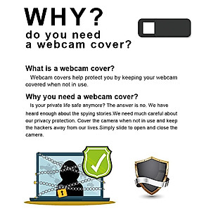 Webcam Cover Slide Compatible for Laptop, Desktop, PC, MacBook Pro, iMac, Mac Mini, iPad Pro Bundled with iPhone 13 Front Camera Cover Protect Privacy and Security But Not Affect Face Recognition