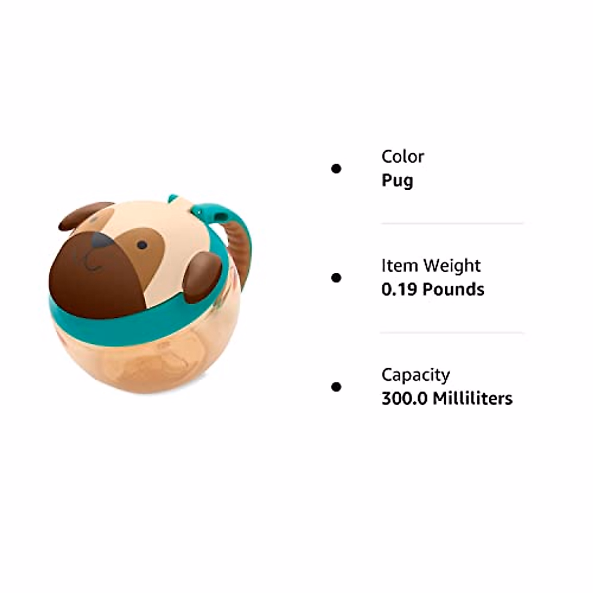 Skip Hop Baby Snack Container, Zoo Snack Cup, Pug