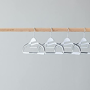 Amazon Basics Rubber Coated Plastic Hangers, Pack of 50, Gray