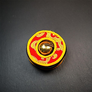 Gandhanra Tibetan Tingsha Bell Set - Tibetan Cymbals - for Sound Healing, Yoga, Meditation, and Mindfulness,Handmade in Nepal,Made of Brass,Plain Pattern,6.5cm/2.6 inch