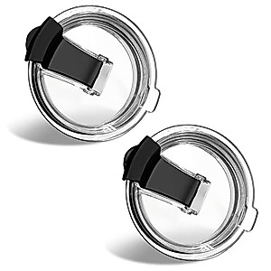 20oz Tumbler Replacement Lids Spill Proof Splash Resistant Lids Covers for 3.25in Cup Mouth for Tumble Compatible with YETI Rambler Atlin, Beast Juro SUNWILL Cup (2 Pack)