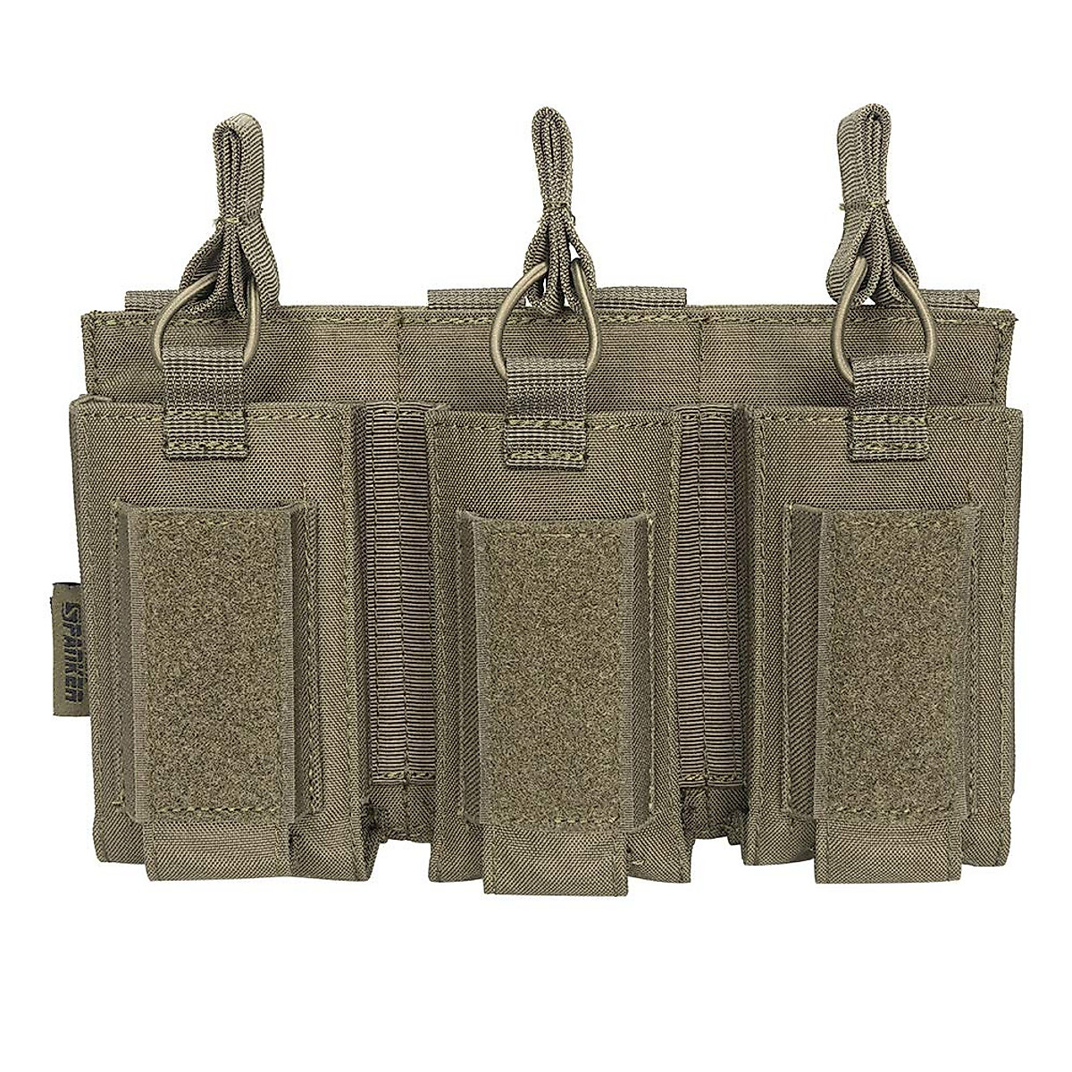 EXCELLENT ELITE SPANKER Open-Top Single/Double/Triple Molle Mag Pouch for M4 M14 M16 AK AR Elastic Rifle Magazines for Pistol Mag Pouch(Ranger Green)