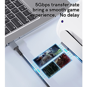 YCCTEAM 16FT Link Cable for PC Steam VR Headset, USB 3.2 Gen1 High Speed Data Transfer & 3A Fast Charging Cable for VR Headset and Gaming PC