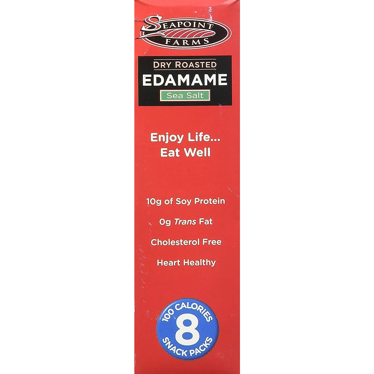Seapoint Farms Edamame Dry Roasted Lightly Salted, 8 - 0.79 oz Snack Packs (6.35 oz Net Wt.) - Pack of 2