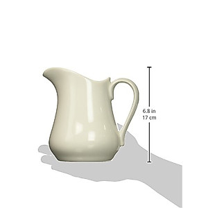 HIC Creamer Pitcher with Handle, Fine White Porcelain, 32-Ounces