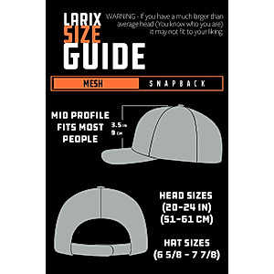 Larix Wild Black Moon Design Heather Grey and Black Snapback Trucker Hat