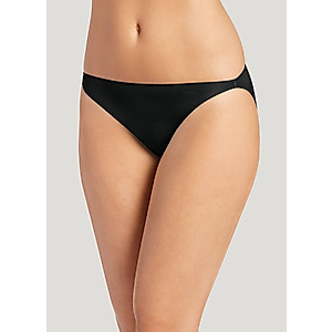 Jockey Women's Underwear No Panty Line Promise Tactel String Bikini, Black, 5