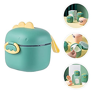 Toddmomy Pot Travel Dispenser Container Toddlers M Outdoor On-The-go Carry for Handle Containers Holder Pattern Scoop Spoon Cups Storage Baby Feeding Powder Newborn Food Candy Milk