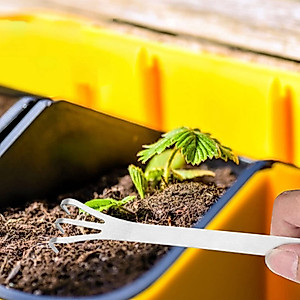 FTVOGUE Bonsai Rake, 3 Prong Gardening Rake, Stainless Steel Bonsai Root Rake Gardening Cultivator Soil Farming Tools with Ergonomic Handle, Hand Tools, Rake