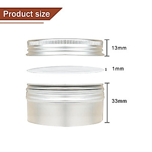 LIYAR 3oz Tins Aluminum Tin Can 20 Pack Metal Tin Salve Tins 3 oz Tins with Lids Refillable Containers With Screw Top and Labels for Salve,Candle,Spices or Balms(Silver)