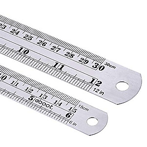 WeTest Stainless Steel Ruler,Pack of 3(6 Inch,8 Inch,12 Inch) (LJ-LJ-102302)