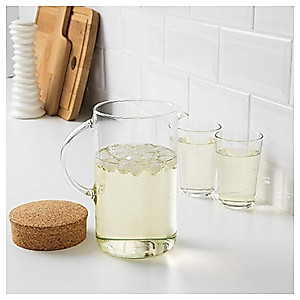 Ikea Pitcher With Lid, 8.66 x 7.09 x 4.72 inches, Clear Glass