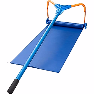 Snow Roof Rake by Avalanche! Original 750 with Slide Material: Easy Snow Removal for Metal, Cedar Shake, Tile, Architectural Shingled Roofs and Solar Panels. 17 Inch Wide, 16 Feet Long, 3 Inch Wheels