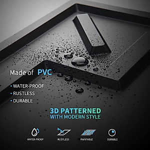 Art3d Decorative Drop Ceiling Tile 2‘x2‘, Glue-up 3D Textured Ceiling Panel, Plastic Sheet in Black(12 Pack)