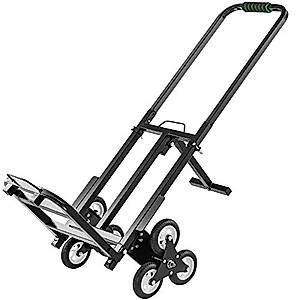 VEVOR Stair Climbing Cart 330lbs Capacity, Portable Folding Trolley with 6 Wheels, Stair Climber Hand Truck with Adjustable Handle for Pulling, All Terrain Heavy Duty Dolly Cart for Stairs