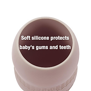 PandaEar 3 Pack Silicone Cups for Baby 6-12 Months| Open Tiny Cups Toddler Sippy Cups| Unbreakable Durable Silicone Training Cup Weaning Water Drinking Cup