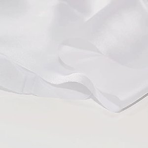 Generic, 60In Wide Silkly Satin Patchwork Fabric for Bundle Quilting Wedding Derss Table Decor,Fashion Crafts Costumes Decorations(2 Yds,White), 2 Yards, SDWHITE2Y