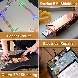 LOVIMAG Copper Foil Tape (1inch X 66 FT) with Conductive Adhesive for Guitar and EMI Shielding, Crafts, Electrical Repairs, Grounding,Masking Tape.