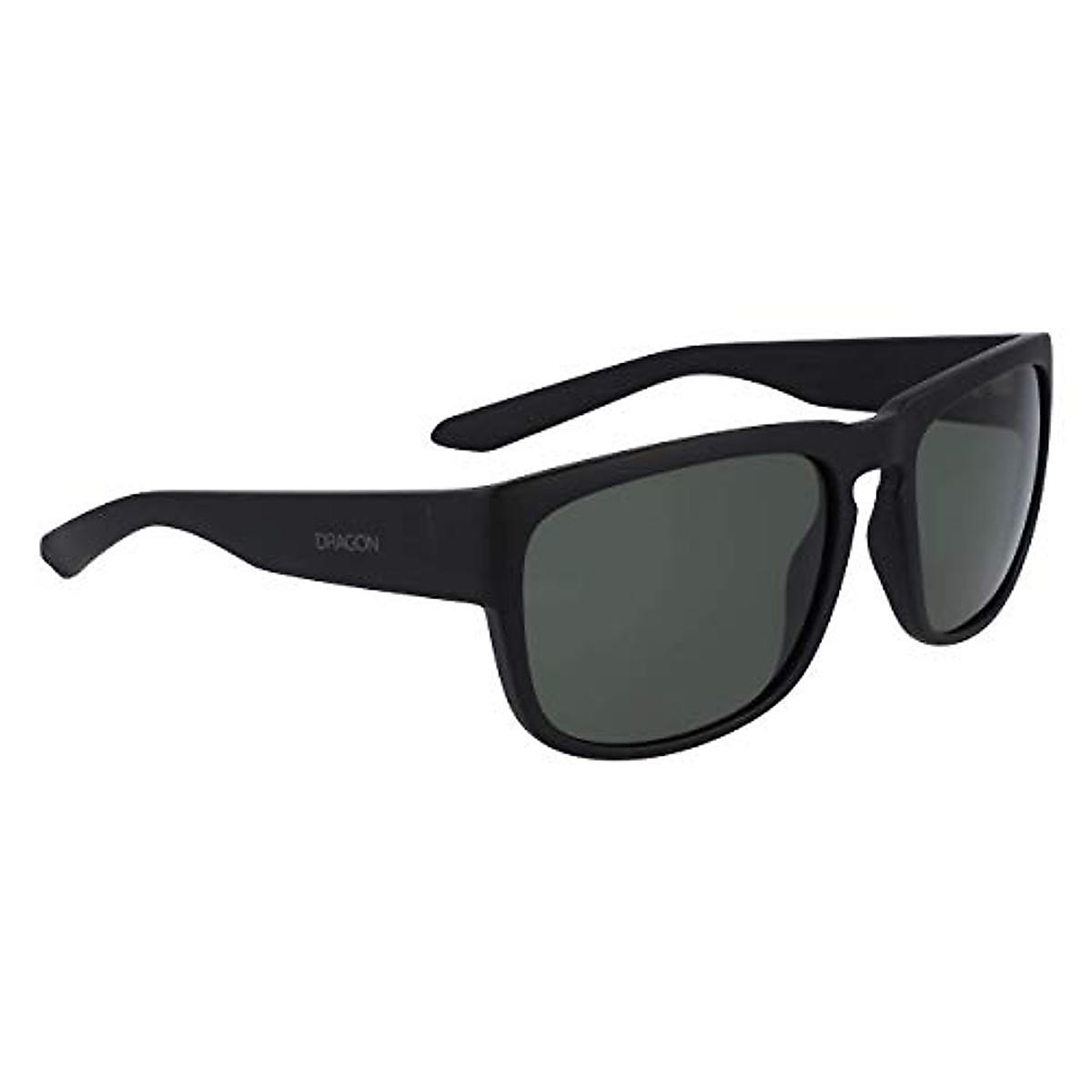 Dragon Men's Rune Rectangular Sunglasses, Matte Black/G15, 58 mm