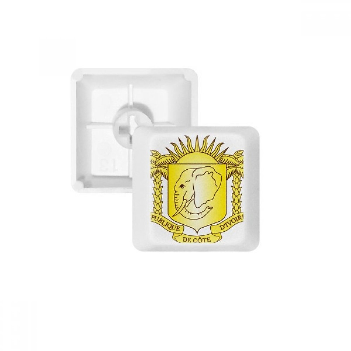 DIYthinker Coate D'Ivoire National Emblem Country Keycap Mechanical Keyboard PBT Gaming Upgrade Kit