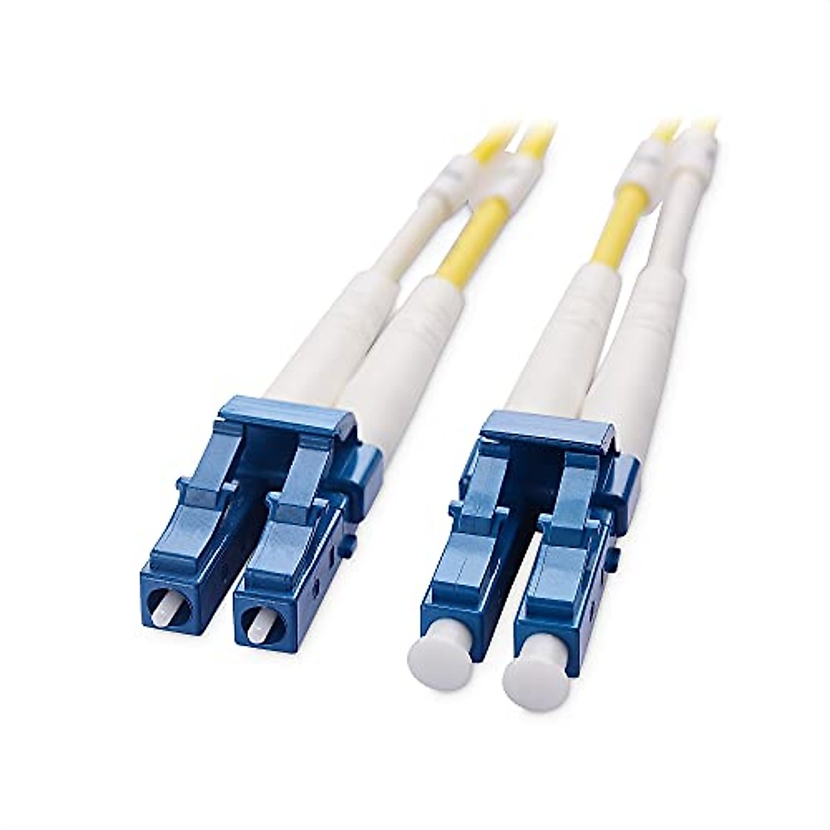Cable Matters Plenum Rated Duplex OS2 Single Mode Fiber Optic Patch Cable 2m / 6.6 ft, OS2 Fiber LC to LC UPC 9/125 OFNP OS2 Fiber Optic Cable