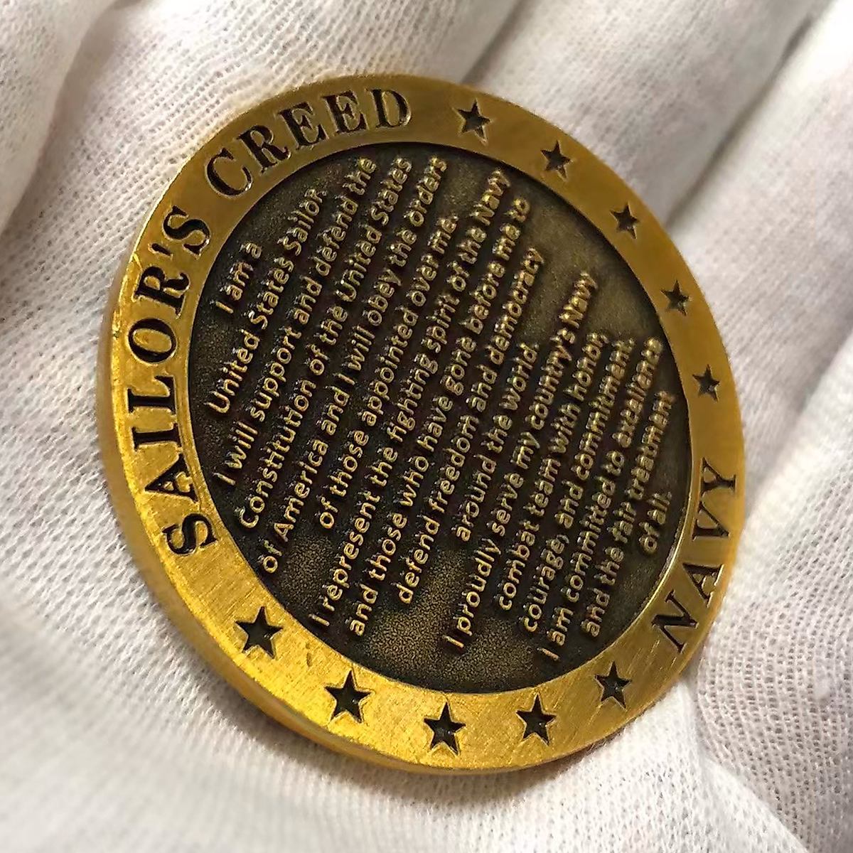 USA-Navy Core Value Sailor's Creed Challenge Coin (Single Coin)