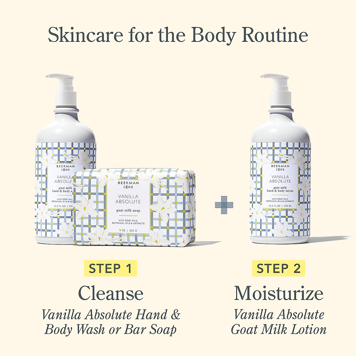 Beekman 1802 Goat Milk Body Lotion, Vanilla Absolute - Scented - 12.5 oz - Hydrating & Deeply Moisturizing - With Shea Butter & Jojoba Seed Oil - Good for Sensitive Skin - Cruelty Free