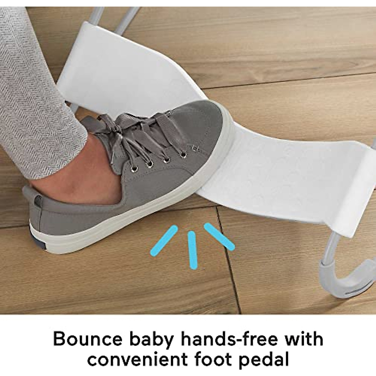 Fisher-Price See & Soothe Deluxe Bouncer – Navy Foliage, Portable Baby seat with Vibrations, Music and Sounds