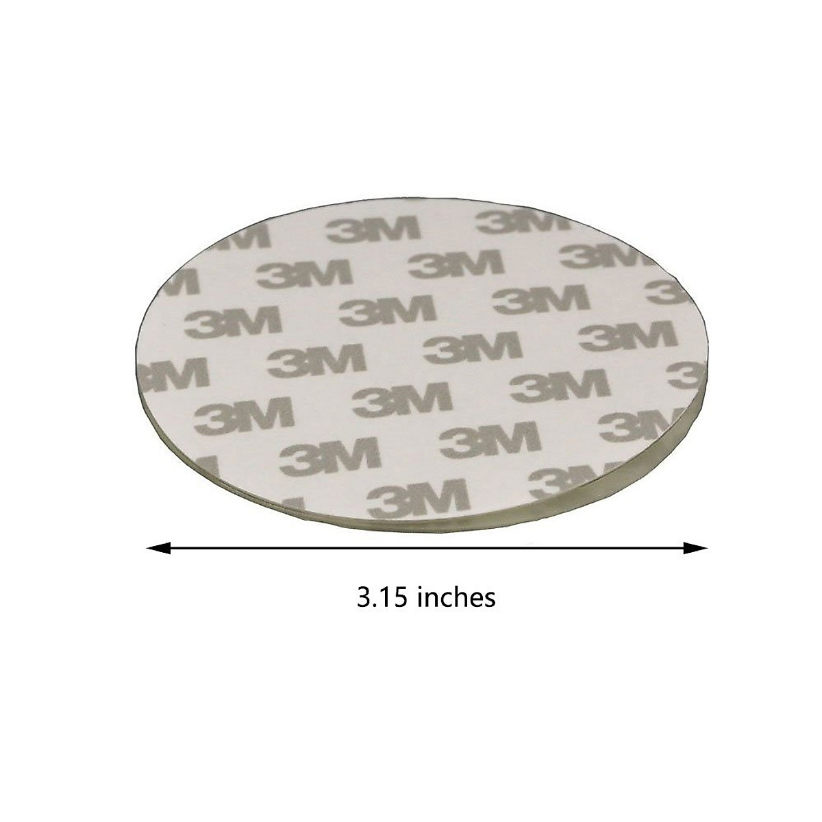 80mm(3.15") Circular Adhesive Plastic Disc/One Side Coated Stick Pad for Suction Cup Items,2pcs