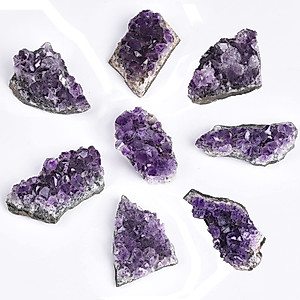 JIC Gem 1.1 LB Amethyst Clusters Natural Raw Amethyst Geode Rock Crystal Healing Stones Witchcraft Gemstone Specimen