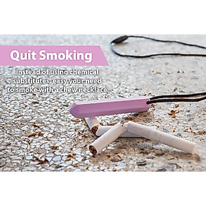 Tilcare Chew Chew Pencil Sensory Necklace 3 Set - Best for Kids or Adults That Like Biting or Have Autism – Perfectly Textured Silicone Chewy Toys - Chewing Pendant for Boys & Girls - Chew Necklaces