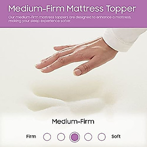 Continental Mattress 1-inch Mattress Topper for Back Pain Relief | Comfortable Bed Toppers for Mattresses with Orthopedic Benefits, Provides Accurate Balance Support for Body, Twin, White