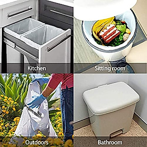 2 Gallon 80 Counts Strong Drawstring Trash Bags Garbage Bags by RayPard, Small Plastic Bags, Trash Can Liners for Home Office Kitchen Bathroom Bedroom, White Waste Basket Liners (White)