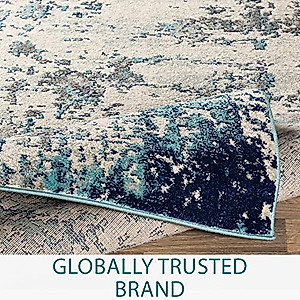 Artistic Weavers Arti Modern Abstract Area Rug,5'3" x 7'3",Dark Blue/Aqua