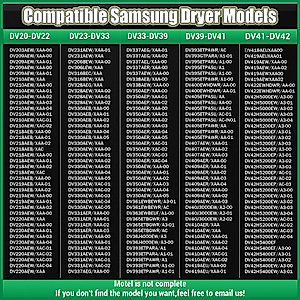 Dryer Heating Element DC47-00019A for Samsung Dv45h7000ew/a2 Dv40j3000ew/a2 Dv42h5000ew/a3 Dve50m7450w/a3 Dv48h7400ew/a2 Dryer Heater Element, DC96-00887A & DC47-00016A Fuse, DC47-00018A Thermostat