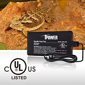 iPower Reptile Heat Pad 4W/8W/16W/24W Under Tank Terrarium Warmer Heating Mat and Digital Thermostat Controller for Turtles Lizards Frogs and Other Small Animals, Multi Sizes