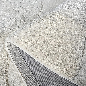 SAFAVIEH Manhattan Collection Area Rug - 3' x 5', Ivory & Beige, Handmade Modern Wool, Ideal for High Traffic Areas in Living Room, Bedroom, Dining (MAN577A-3)