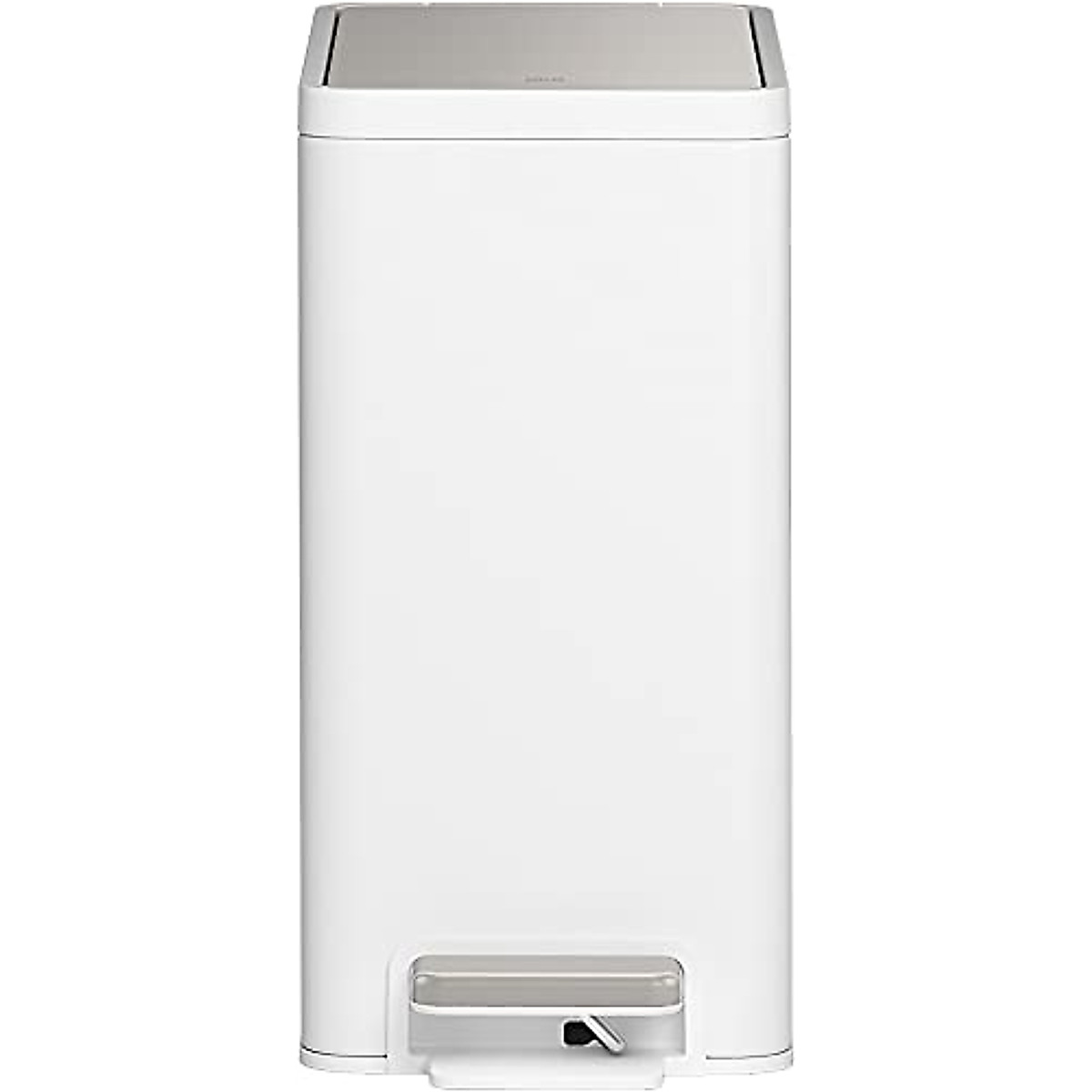 Kohler 20957-STW Trash Bin, 2.5 Gallon, White with Stainless Steel