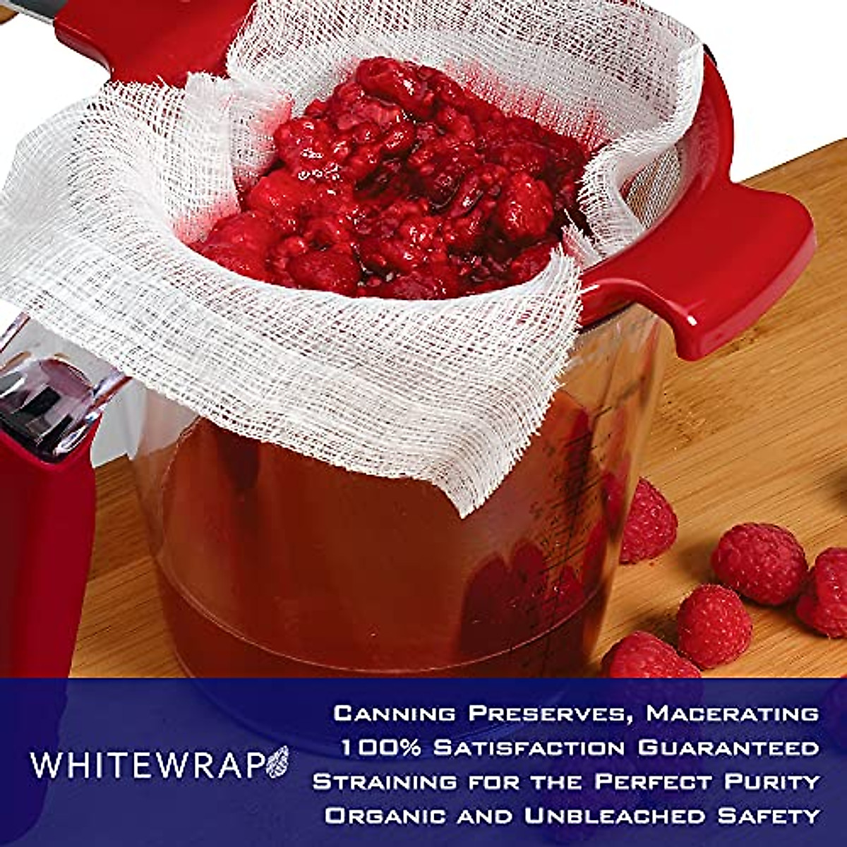 WHITEWRAP Cheesecloth Grade 50 18 Sq Ft 2 Pack | 100% Unbleached Cheesecloth | Cheese Cloth for Straining, Cheesecloth for Cooking, Organic Cheesecloth, Muslin Cloths for Straining Butter, Nut Milk