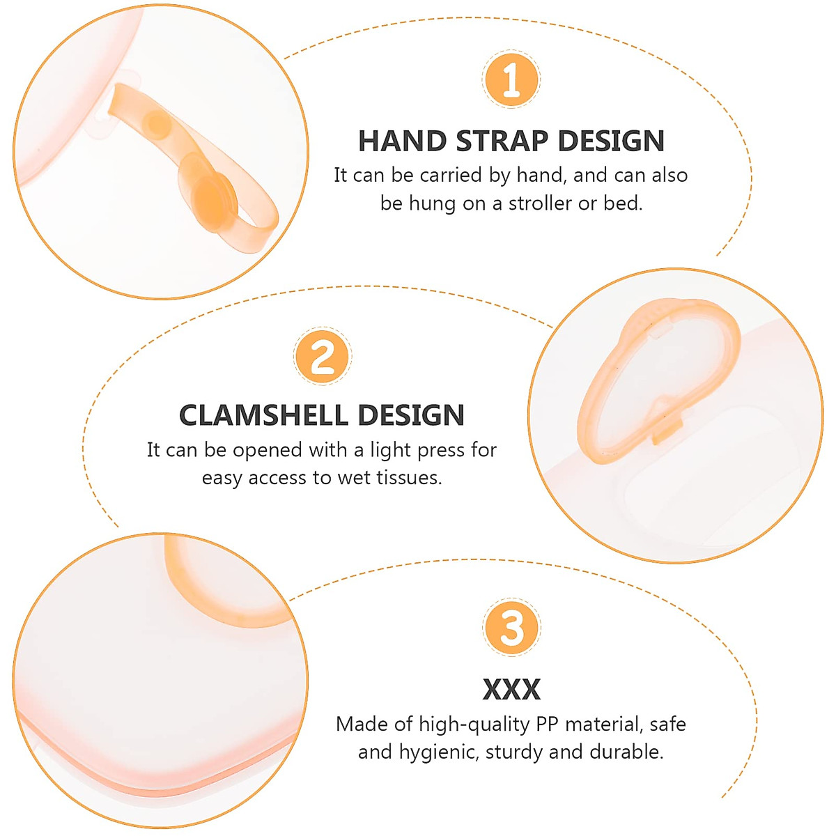 HEMOTON Portable Wipes Dispenser Baby Wipes Dispenser Travel Wipes Case Baby Wipe Holder Infant Wipes Storage Box Wet Tissue Box for Travel Home Office Cars