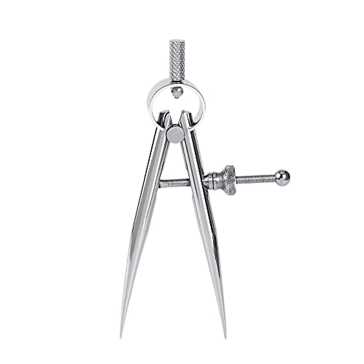 WUTA Spring Wing Divider 304 Stainless Steel Precision Scriber Caliper Tool Metal Dividers Adjustable Spacing Compass High Polished Round Leg for Drawing Circles, Leather Craft, Jewelry Design (Small)